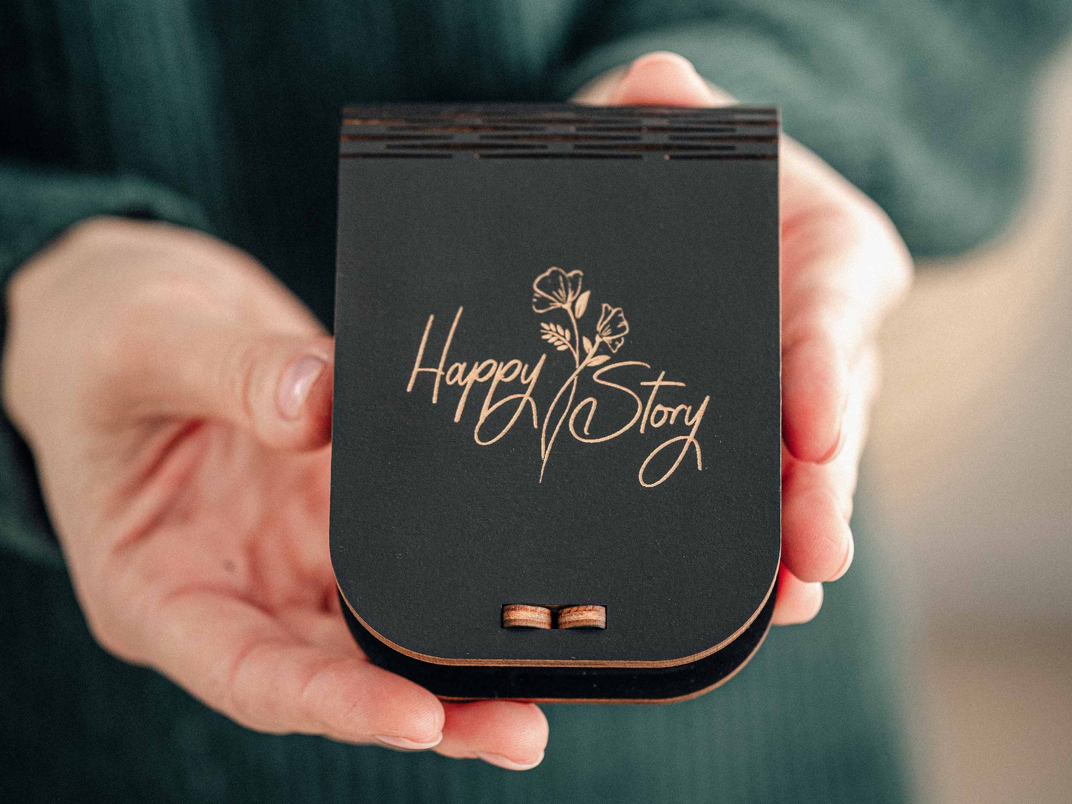 Elegant Wedding USB Box with Optional Personalized Wooden Flash Drive ...