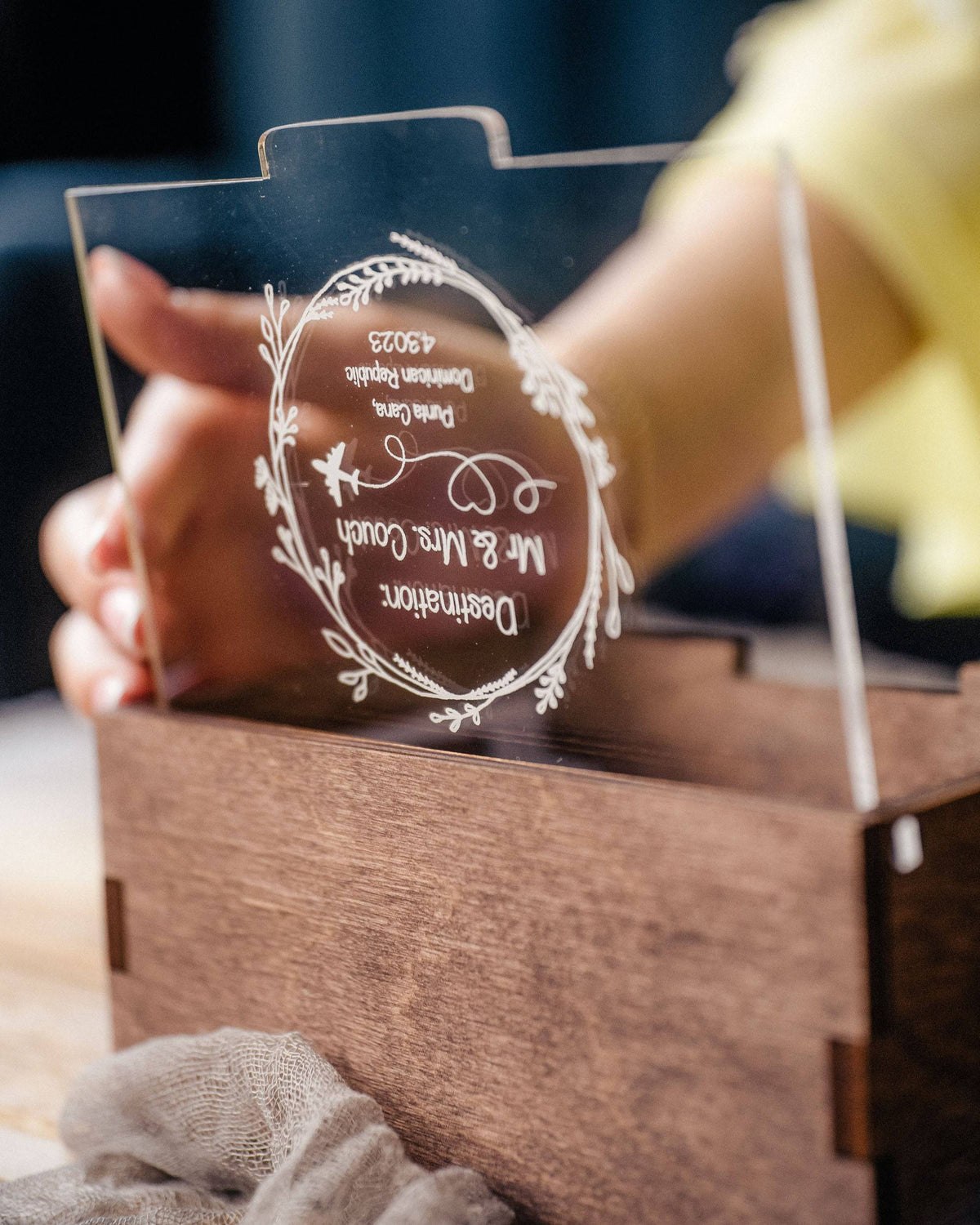 Instax Print Wood Box - Instax Mini Film Storage Box for 200+ Fujifilm