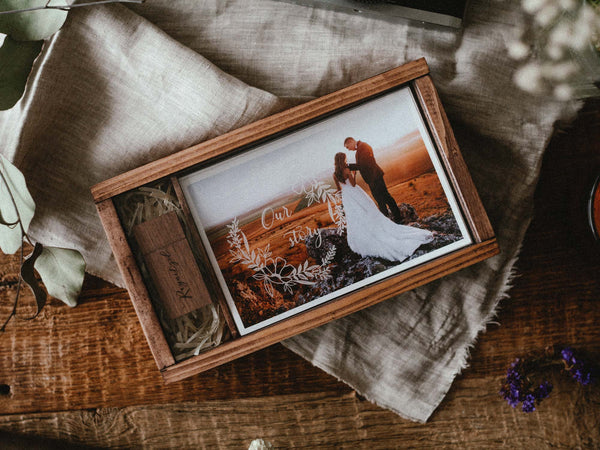 Wedding Photo Boxes & Personalized USB Drive - NZHANDICRAFT
