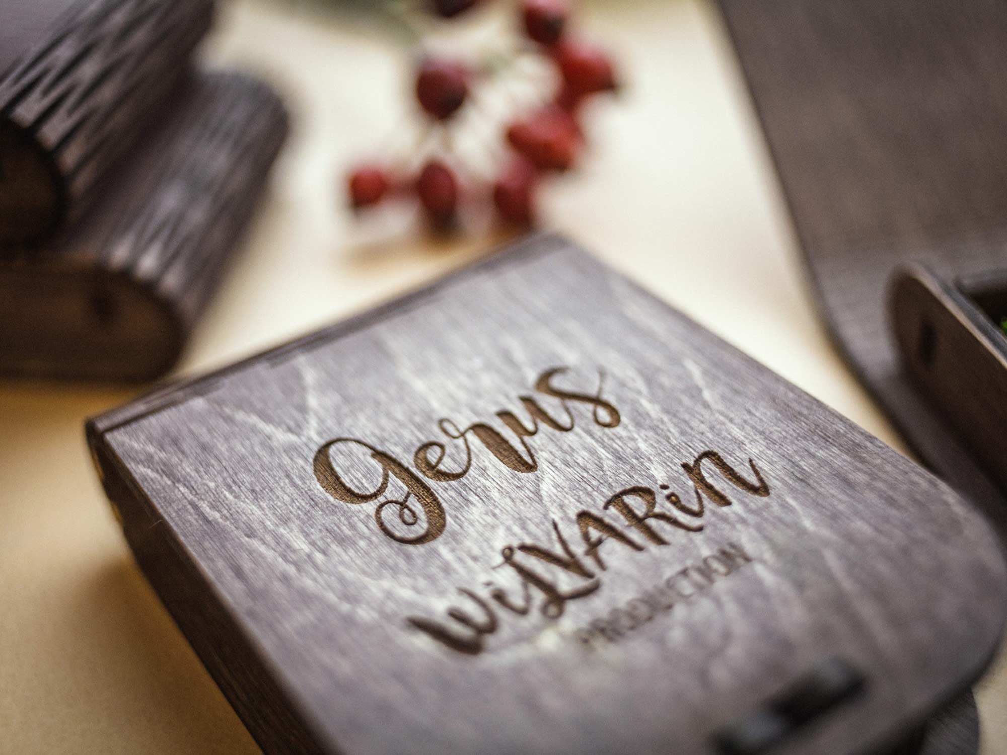 Personalized USB Box with Wooden Flash Drive (option) for Wedding ...